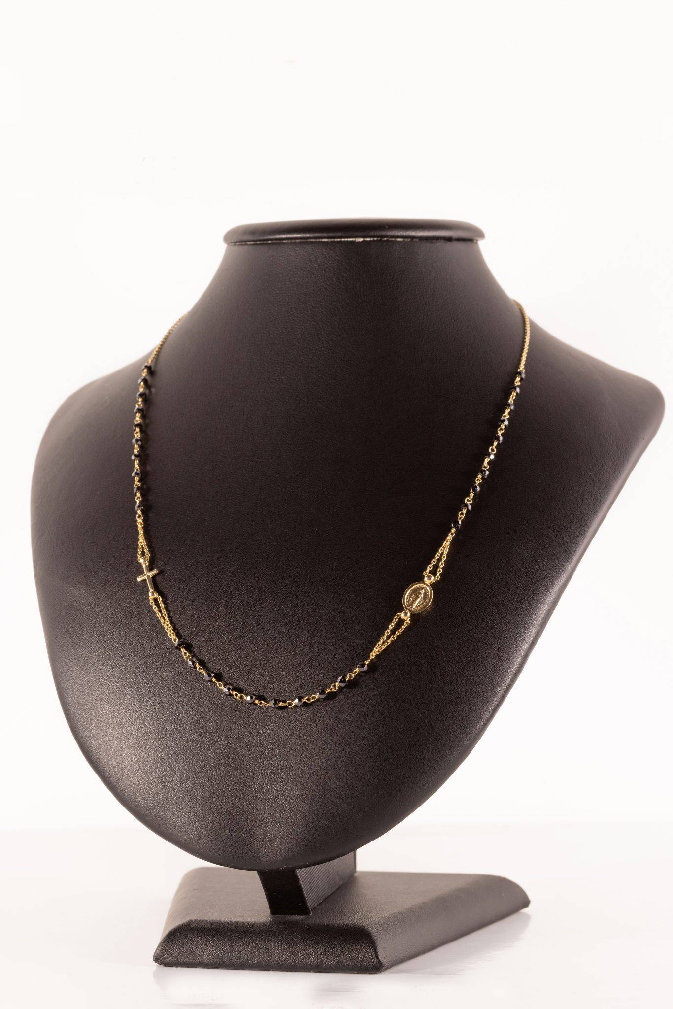 Set Bijuterii Aur Lantisor si Bratara Tip Rozar Aur 14k