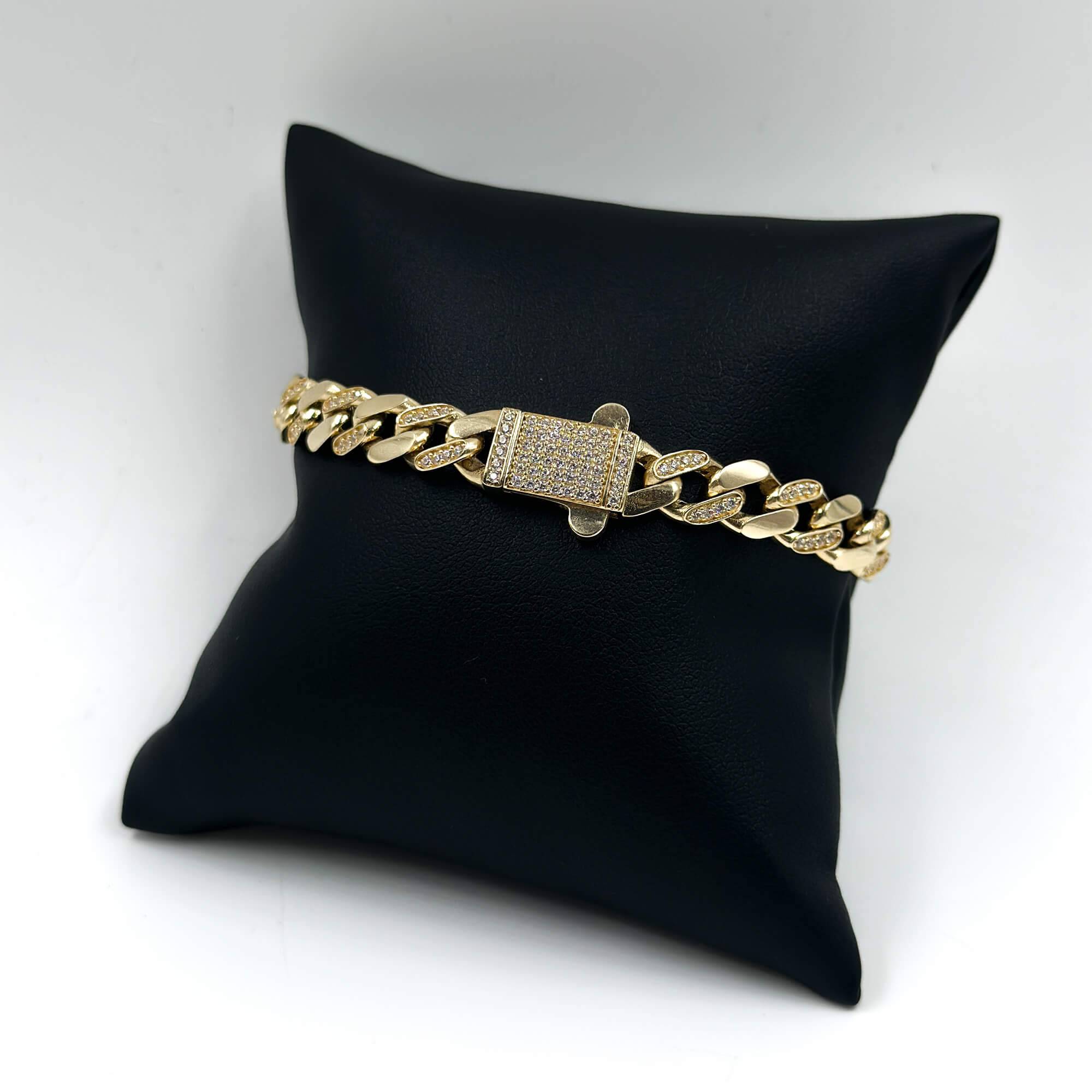 Bratara cuban aur galben 14k 13.4g ️ Bijuteria Quartz